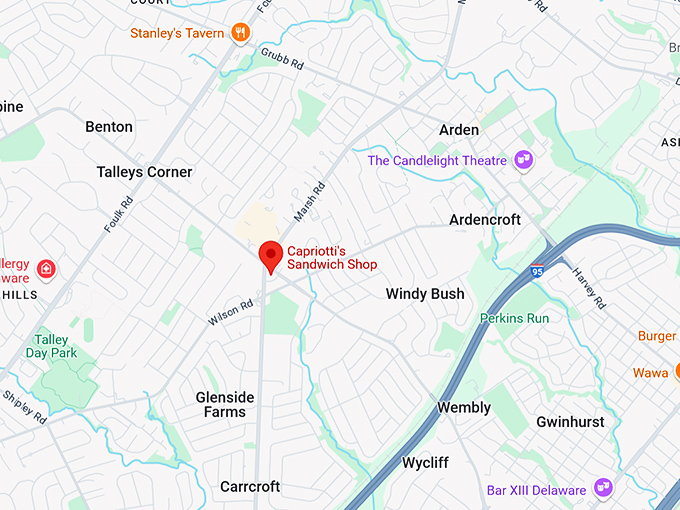 16. capriotti's sandwich shop map