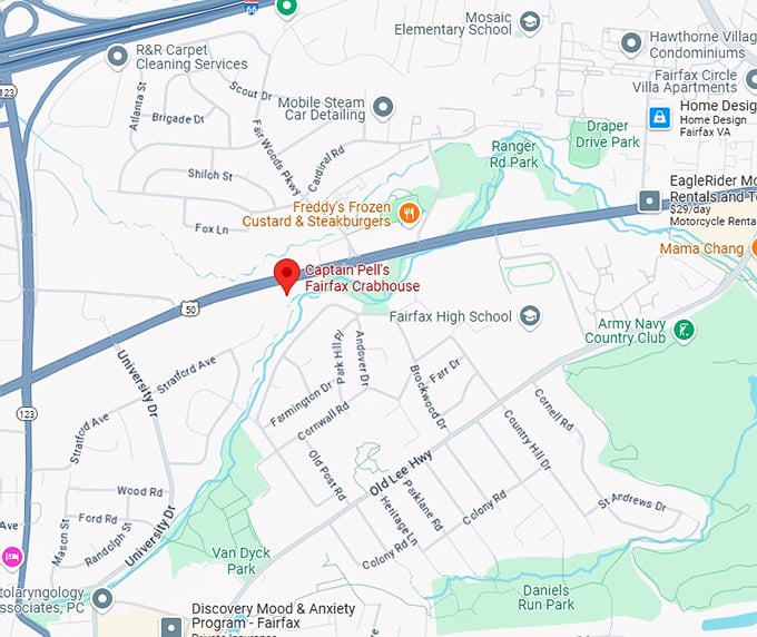 16. captain pell's fairfax crabhouse map