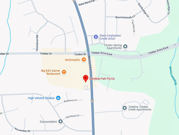 16. carolina fish fry co. map