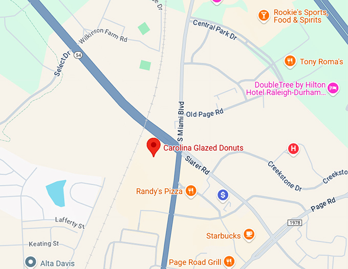 16. carolina glazed donuts map