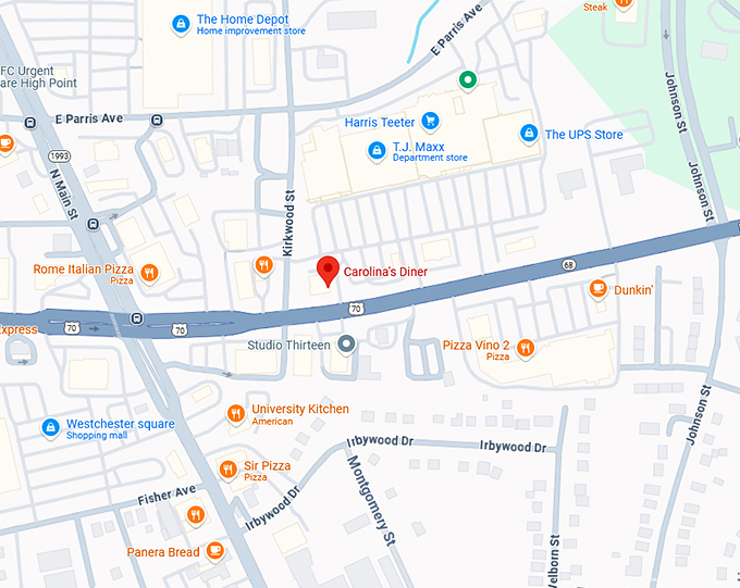 16. carolina's diner map