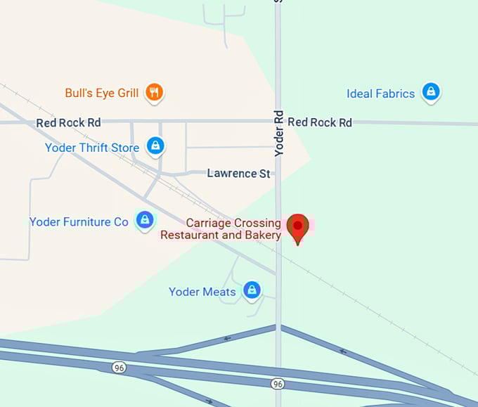 16. carriage crossing restaurant and bakery map