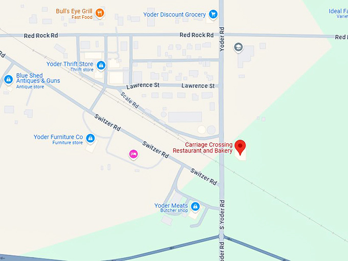 16. carriage crossing restaurant map