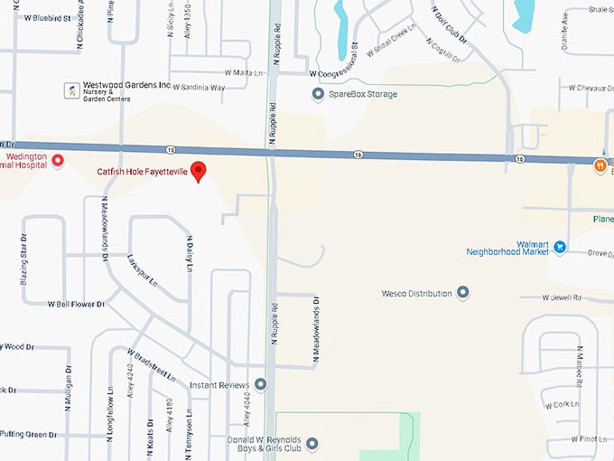 16. catfish hole fayetteville map