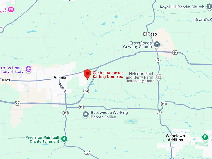 16. central arkansas karting complex map