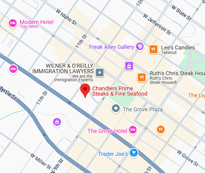 16. chandlers steakhouse map