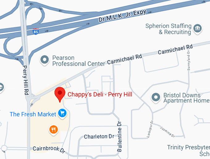 16. chappy's deli perry hill map