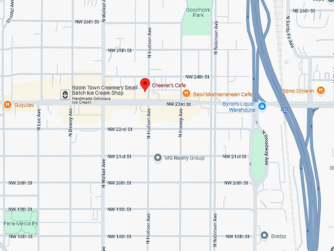 16. cheever's cafe map