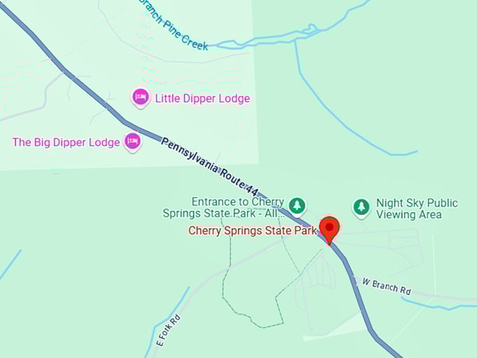 16. cherry springs state park map