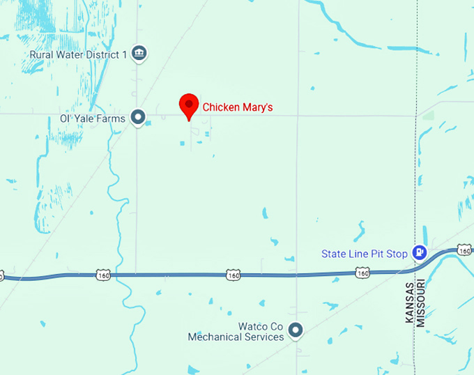 16. chicken mary's map