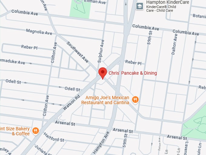 16. chris' pancake & dining map