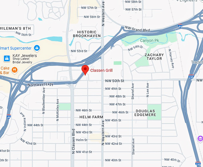 16. classen grill map