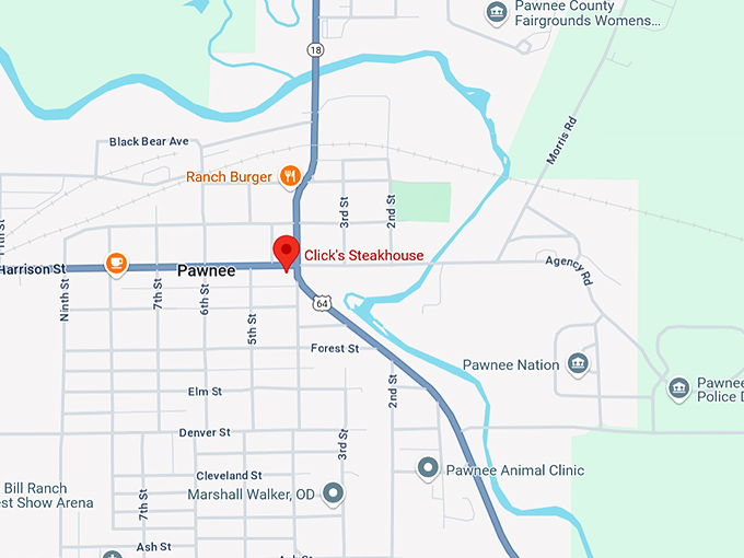 16. click's steakhouse map