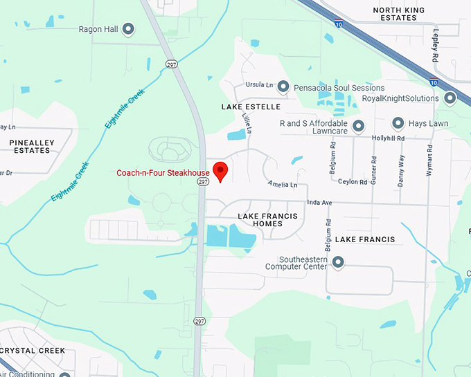 16. coach n four steakhouse map