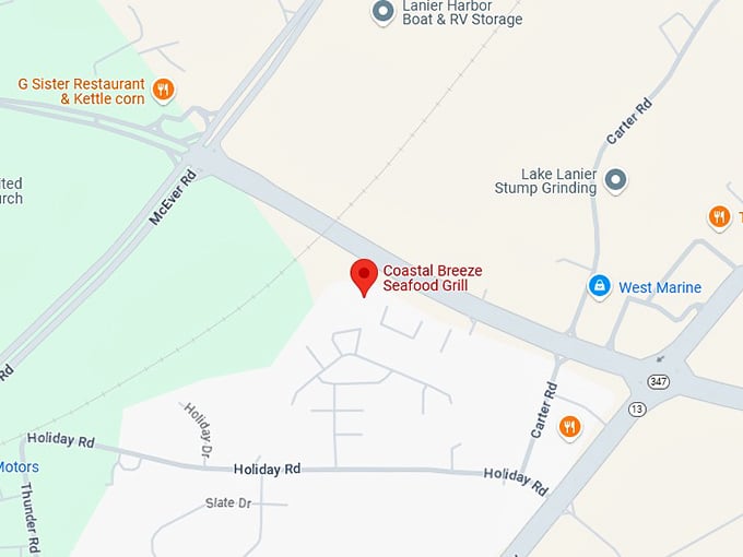 16. coastal breeze seafood grill map