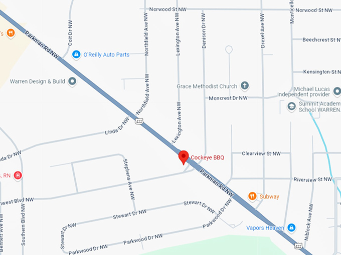 16. cockeye bbq map