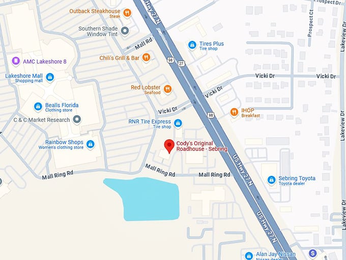 16. cody's original roadhouse sebring map