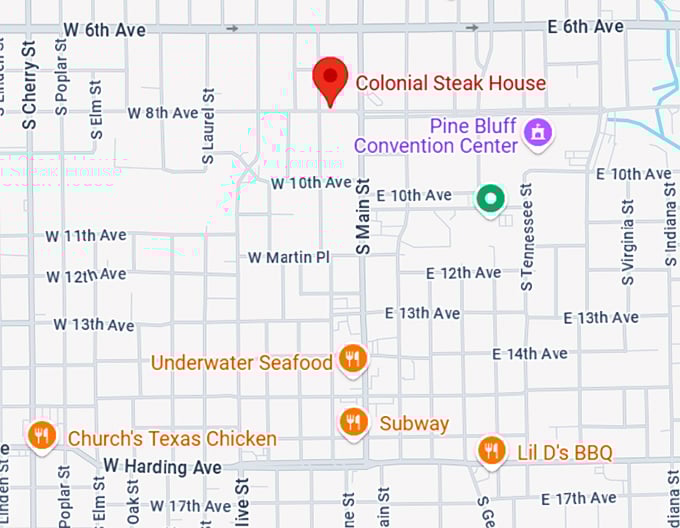 16. colonial steak house map