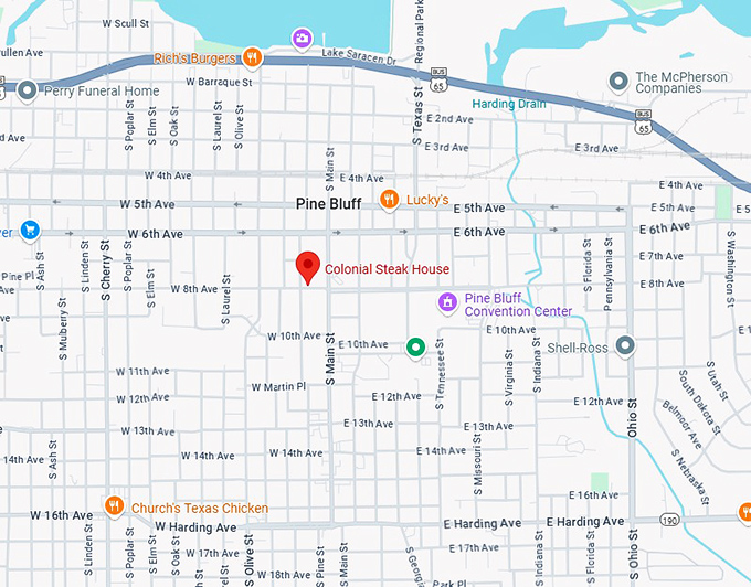 16. colonial steak house map