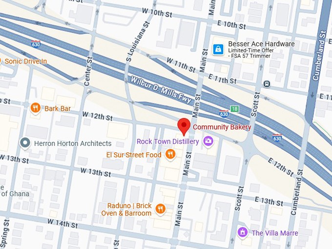 16. community bakery (1200 main st) map