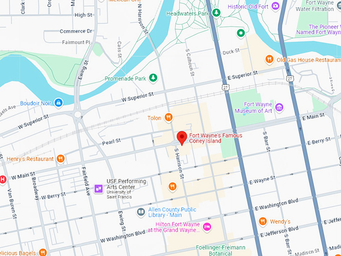 16. coney island wiener stand map