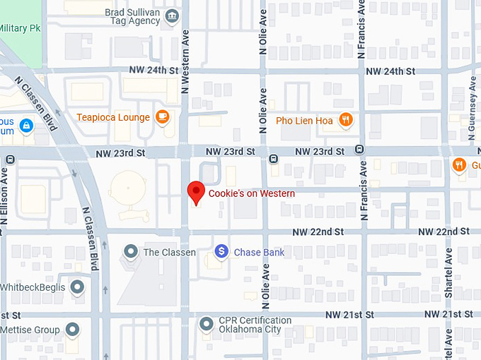 16. cookie's on western map