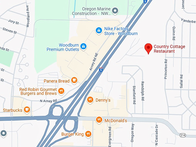 16. country cottage restaurant map