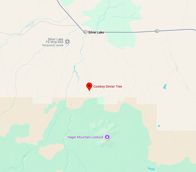 16. cowboy dinner tree map