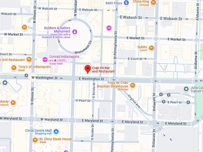 16. crab99 bar & restaurant map