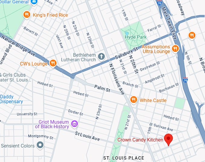 16. crown candy kitchen map