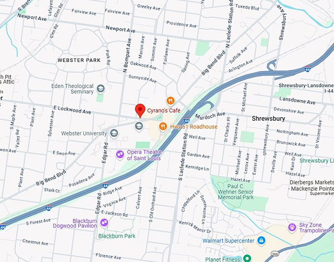 16. cyrano's cafe map