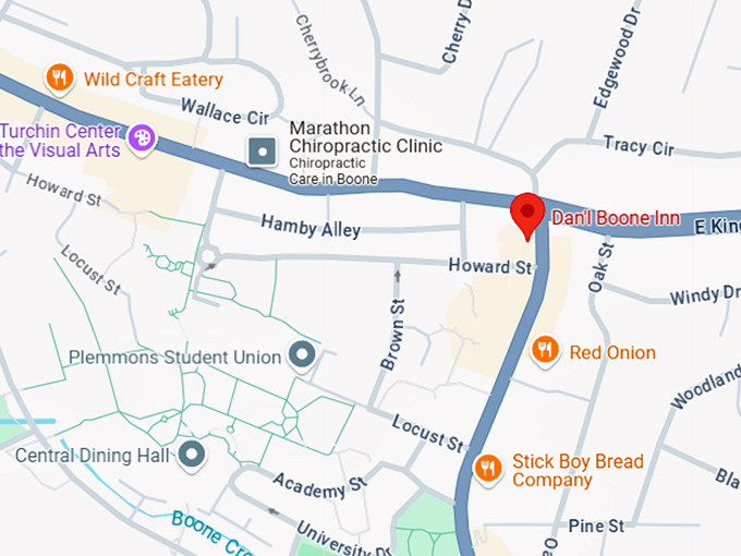 16. dan'l boone inn map