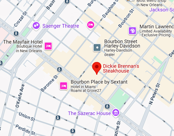 16. dickie brennan's steakhouse map