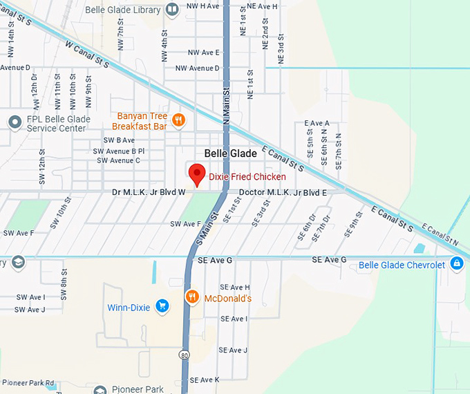 16. dixie fried chicken map