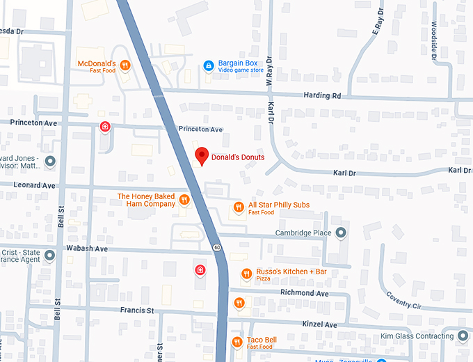 16. donald's donuts map