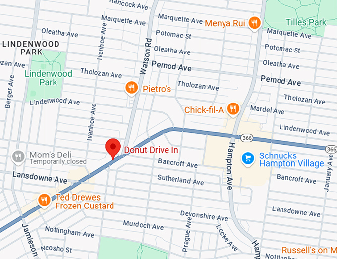 16. donut drive in map