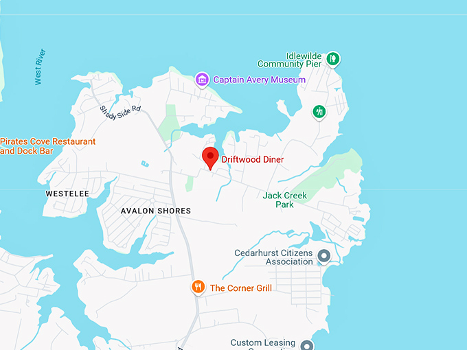 16. driftwood diner map