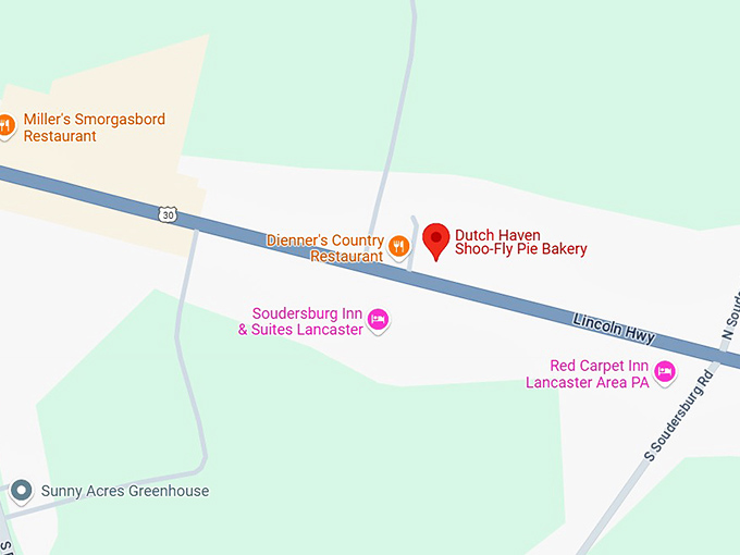 16. dutch haven shoo fly pie bakery map