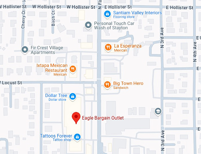 16. eagle bargain outlet map