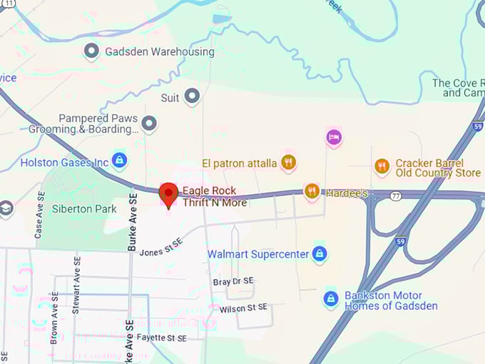 16. eagle rock thrift n more map