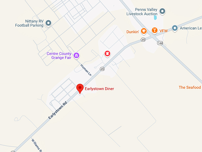 16. earlystown diner map