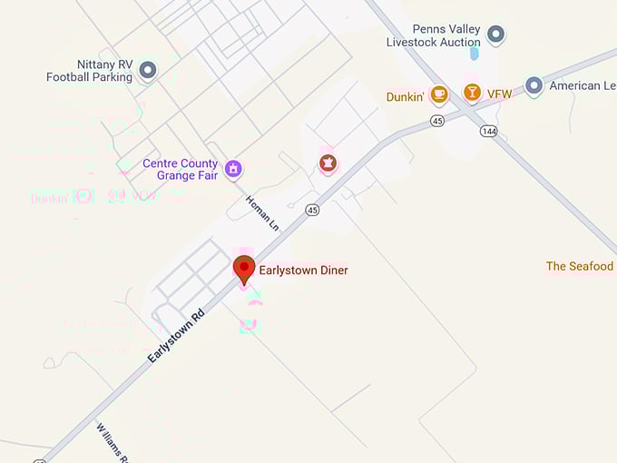 16. earlystown diner map