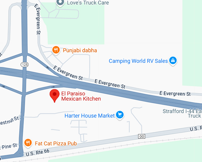 16. el paraiso mexican kitchen map