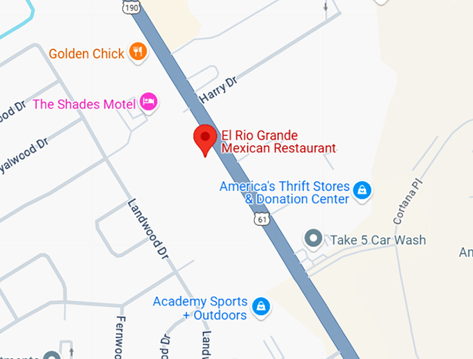 16. el rio grande mexican restaurant map