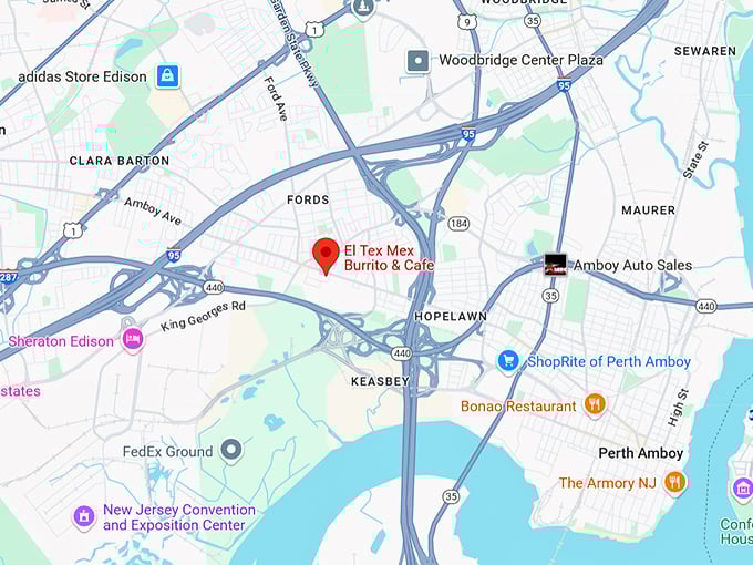 16. el tex mex burrito & cafe map