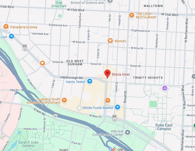 16. elmo's diner map