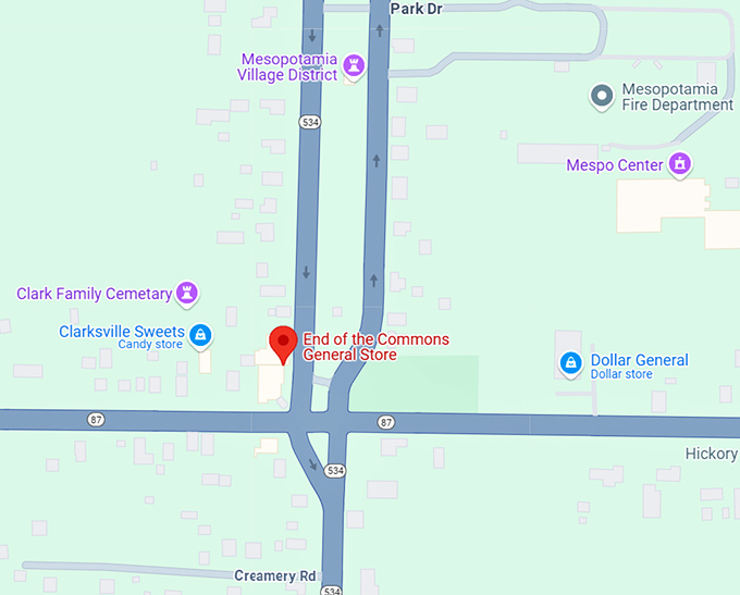 16. end of the commons general store map