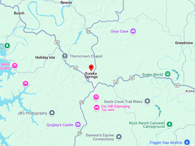 16. eureka springs map