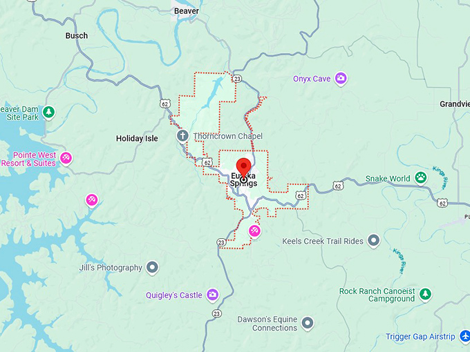 16. eureka springs map