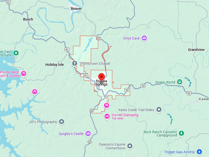 16. eureka springs map